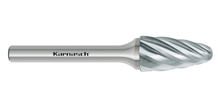 Борфреза твердосплавная Karnasch форма F, 6х12х3х44 мм, насечка HP-7 по ...